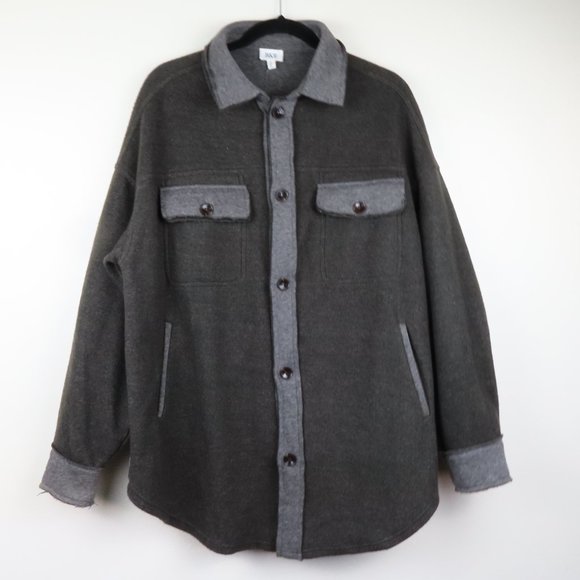 BKE | Jackets & Coats | Buckle Bke Mens L Gray Fleece Button Down Shirt ...